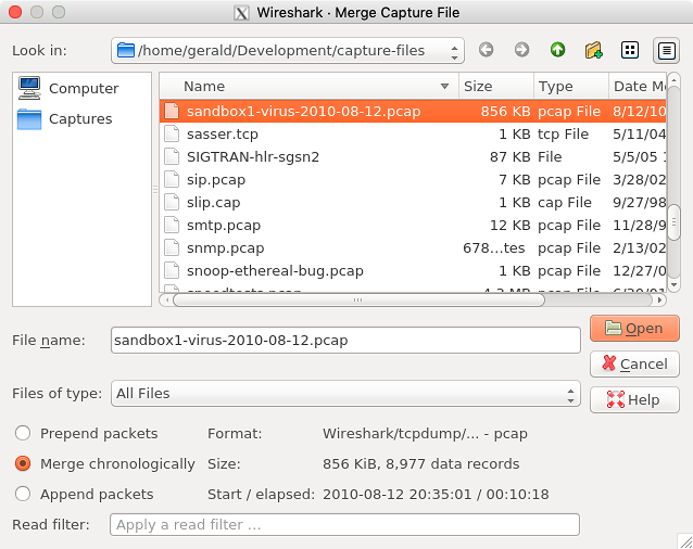5 4 Merging Capture Files